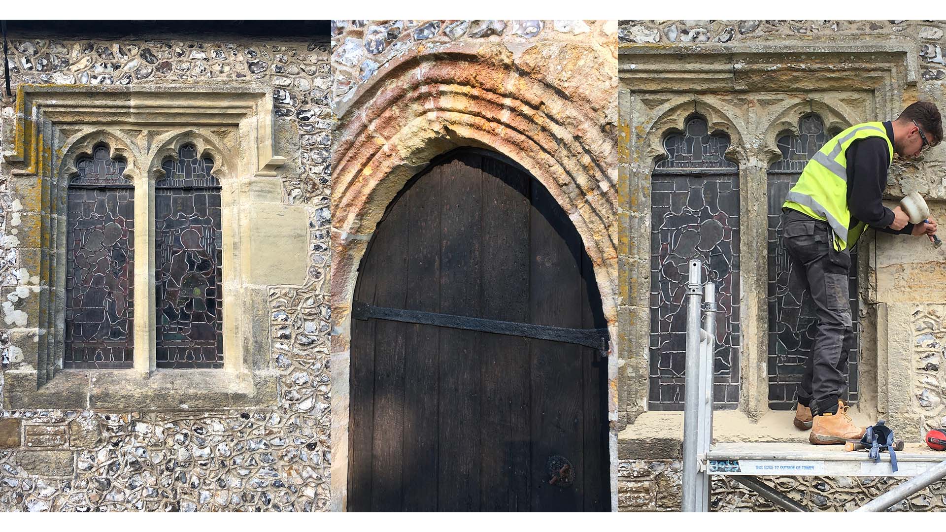 Stonework Repairs At St Mary's Church, Clapham Funded By The Wolfson ...